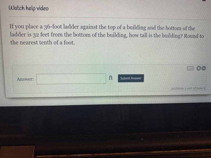 Solved If you place a 36-foot ladder against the top of a | Chegg.com