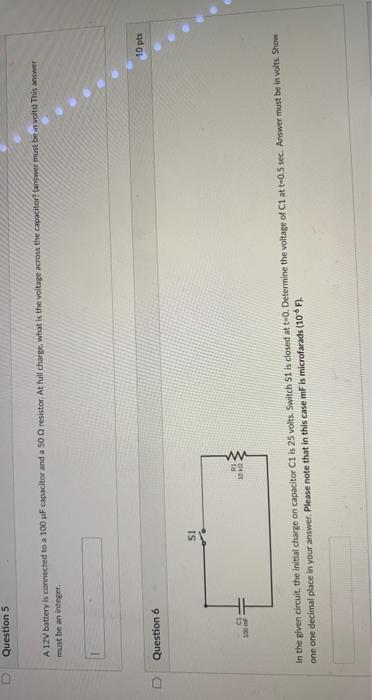 Solved must be an integer. Question 6 In the given circuit, | Chegg.com