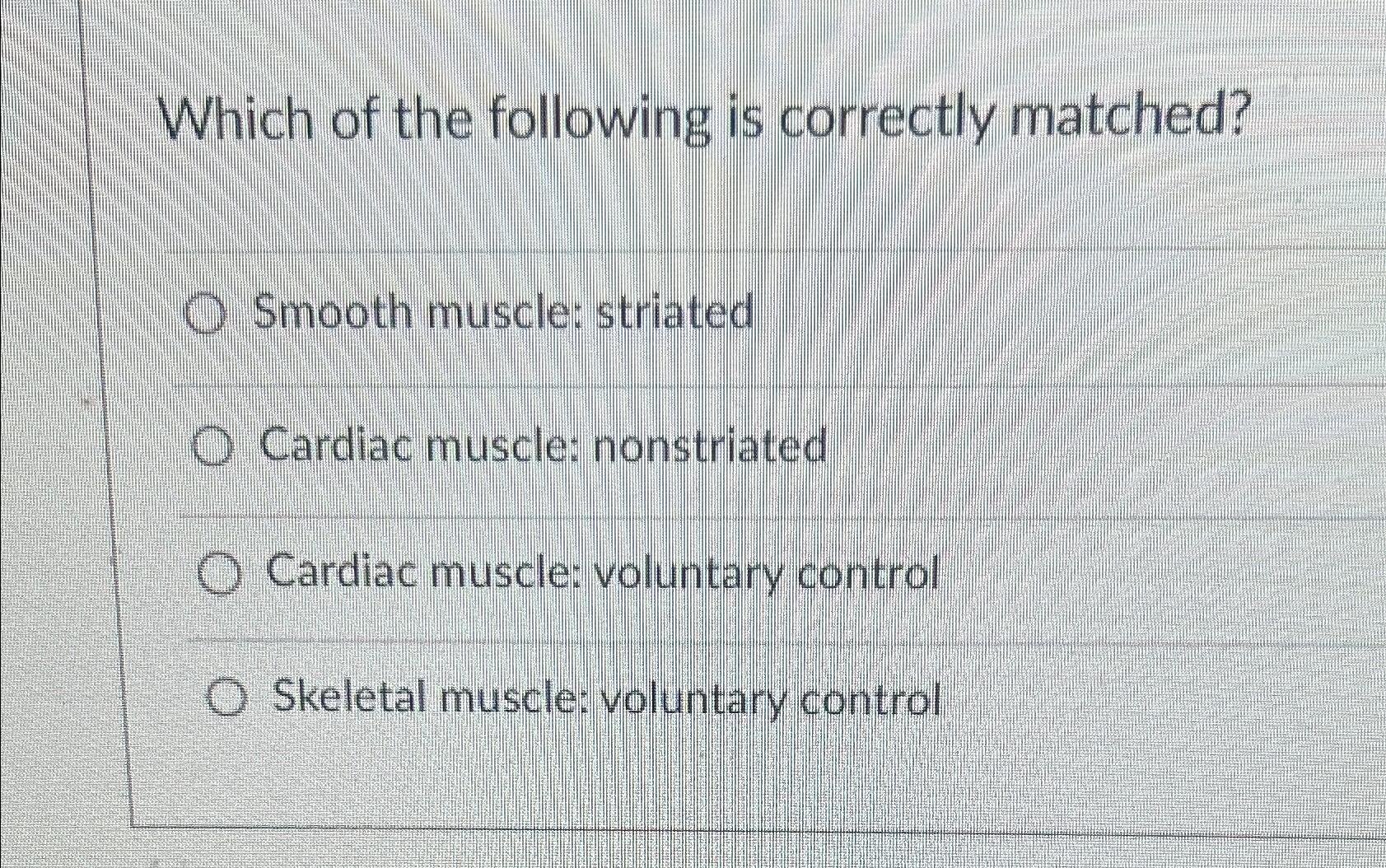Which of the following is correctly matched?Smooth | Chegg.com