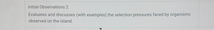 Solved Initial Observations 2Evaluates and discusses (with | Chegg.com