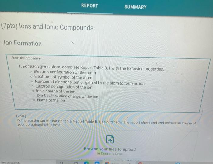 Solved Complete the ion formation table, Report B.1, as | Chegg.com