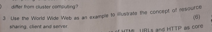 Solved 3 ﻿Use the World Wide Web as an example to illustrate | Chegg.com