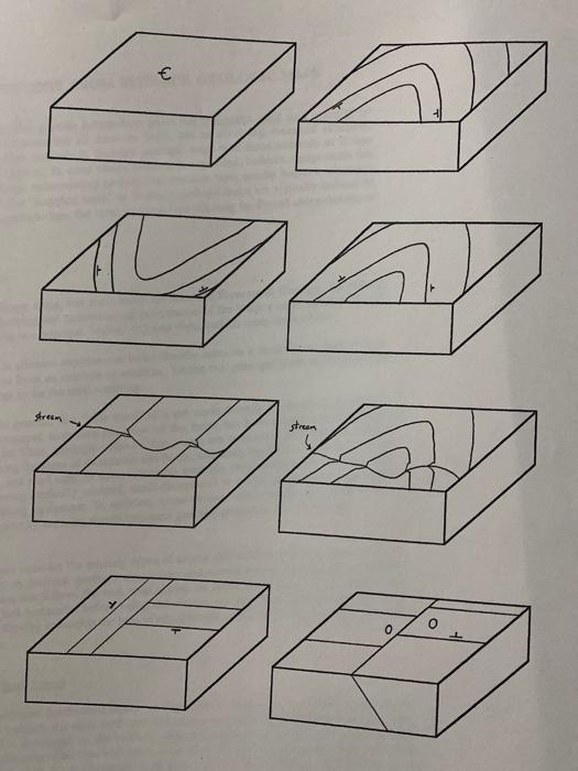 Solved 1. On the map view below, draw the outcrop pattern of | Chegg.com
