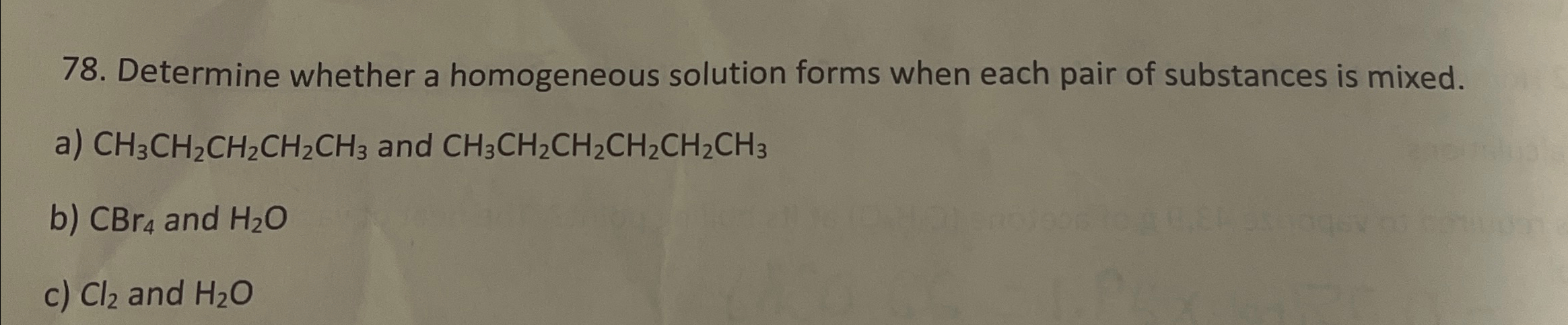 Solved Determine whether a homogeneous solution forms when | Chegg.com