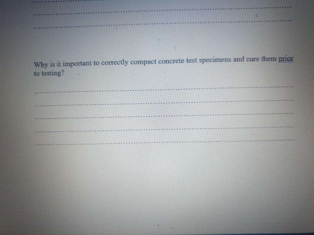 Solved Why is it important to correctly compact concrete | Chegg.com