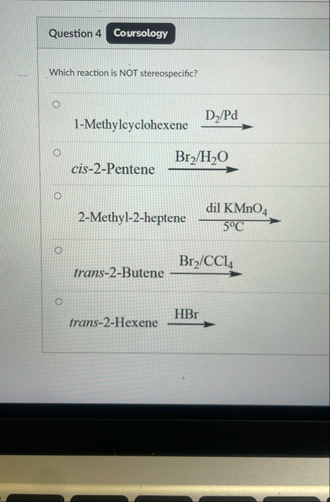 Solved Question 4Which reaction is NOT | Chegg.com