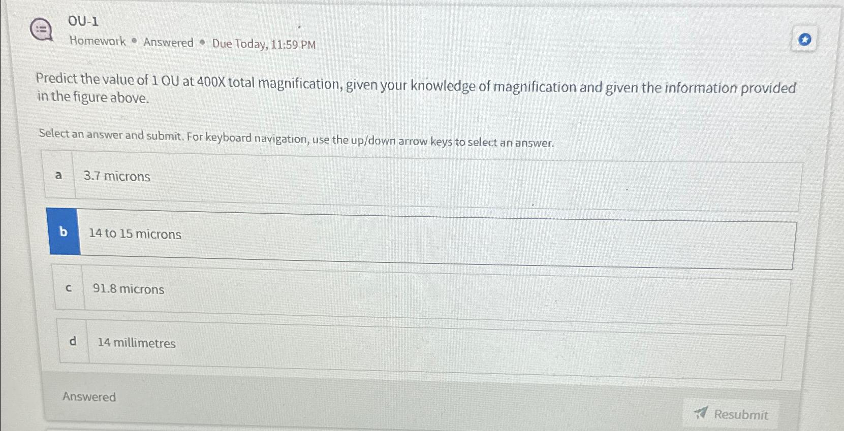 Solved OU-1Homework * ﻿Answered * ﻿Due Today, 11:59 | Chegg.com