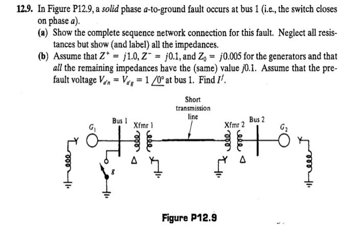 Solved 12.9. In Figure P12.9, a solid phase a-to-ground | Chegg.com