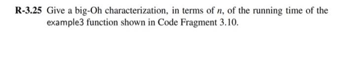 Solved R 325 Give A Big Oh Characterization In Terms Of N 