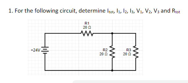Solved For the following circuit, determine | Chegg.com