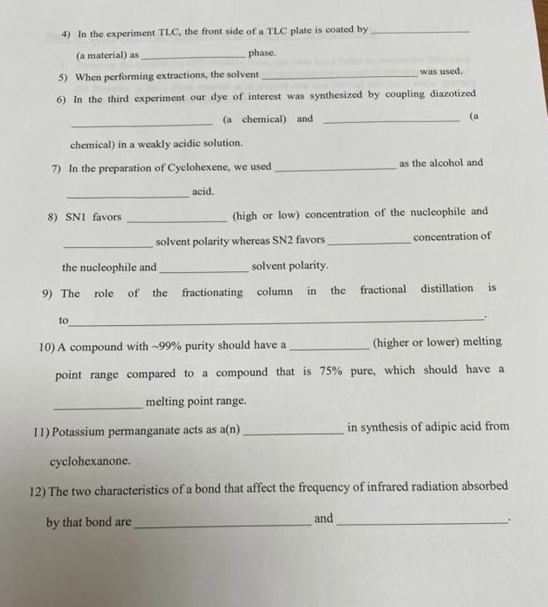 Solved In the experiment TLC, ﻿the front side of a TLC plate | Chegg.com