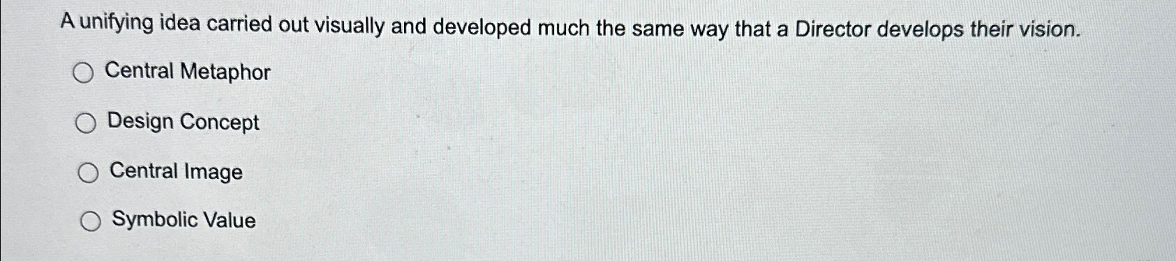 Solved A unifying idea carried out visually and developed | Chegg.com