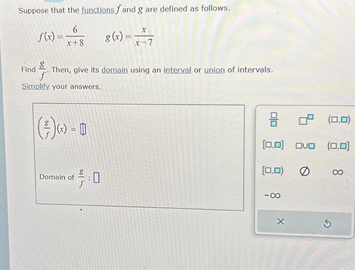 Solved Suppose that the functions fand g are defined as | Chegg.com