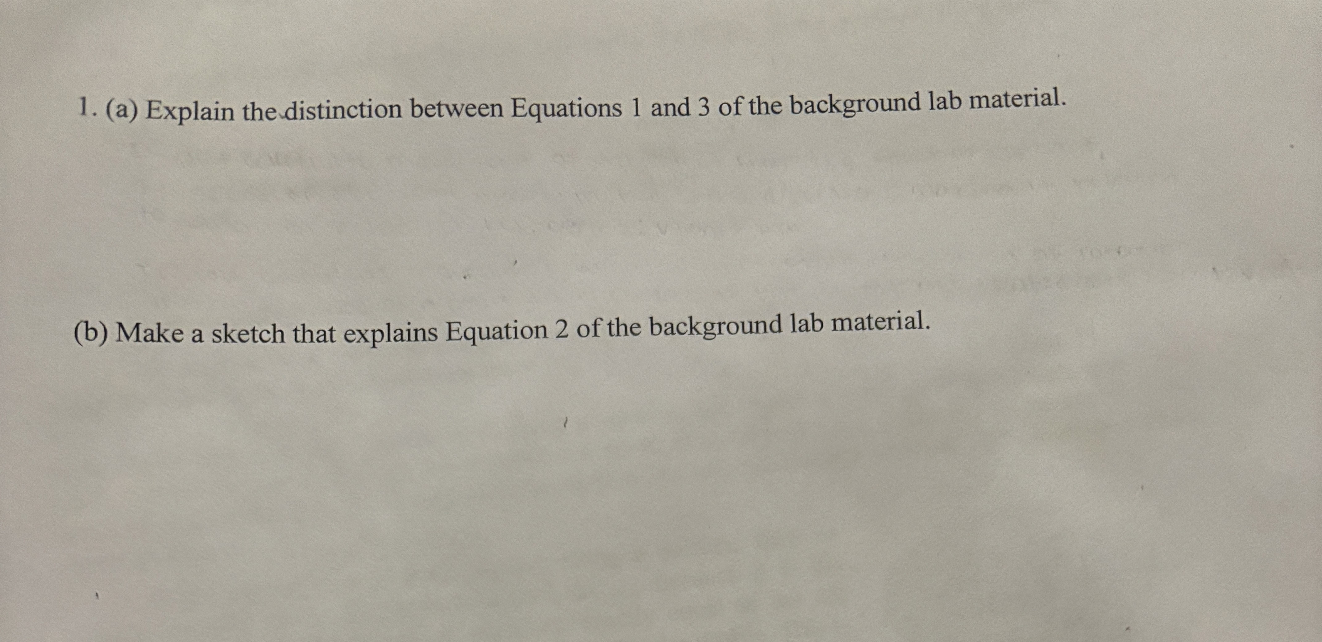 Background lab material: equation 1: vedge=Rω | Chegg.com