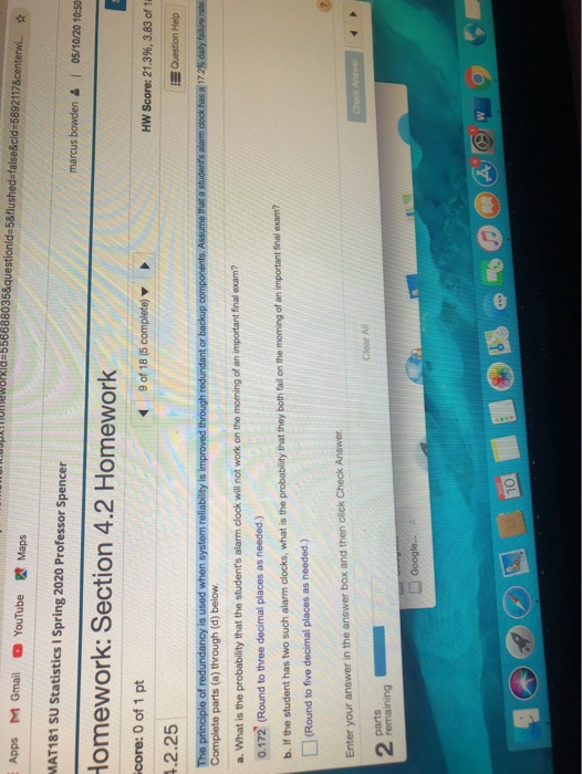 Solved Apps M Gmail YouTube Maps We | Chegg.com
