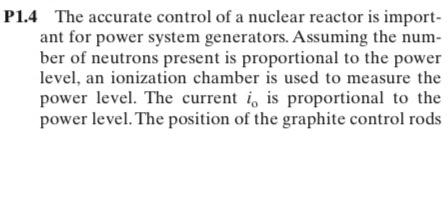Solved 21.4 The accurate control of a nuclear reactor is | Chegg.com