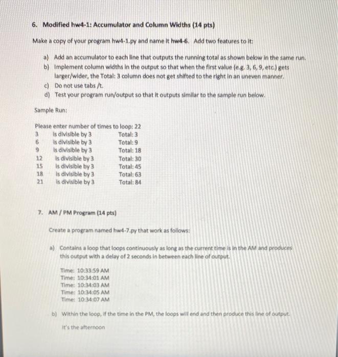 Solved 6. Modified hw4-1: Accumulator and Column Widths (14 | Chegg.com
