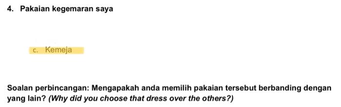 Write a paragraph in Malay stating that your favorite | Chegg.com