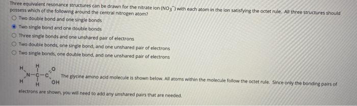 Solved Three equivalent resonance structures can be drawn | Chegg.com