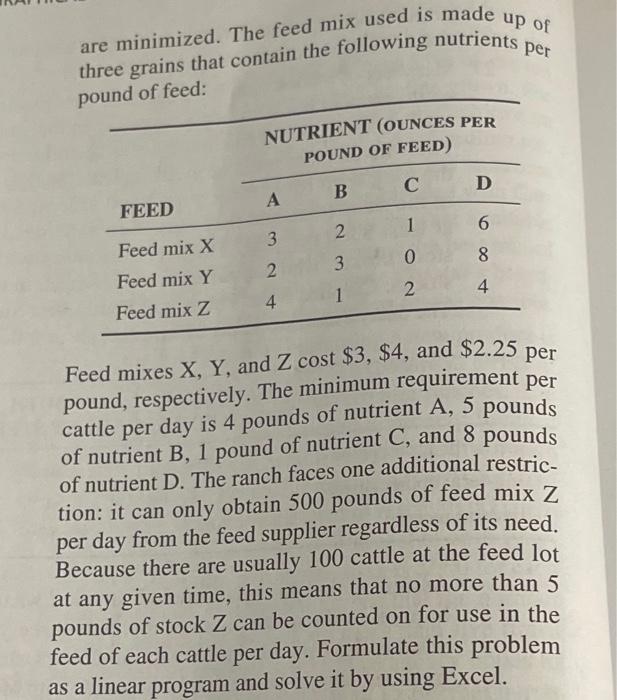 Solved 37 Cattle are sent to a feedlot to be grain-fed | Chegg.com