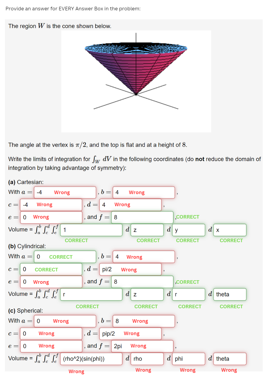 Solved Provide an answer for EVERY Answer Box in the | Chegg.com