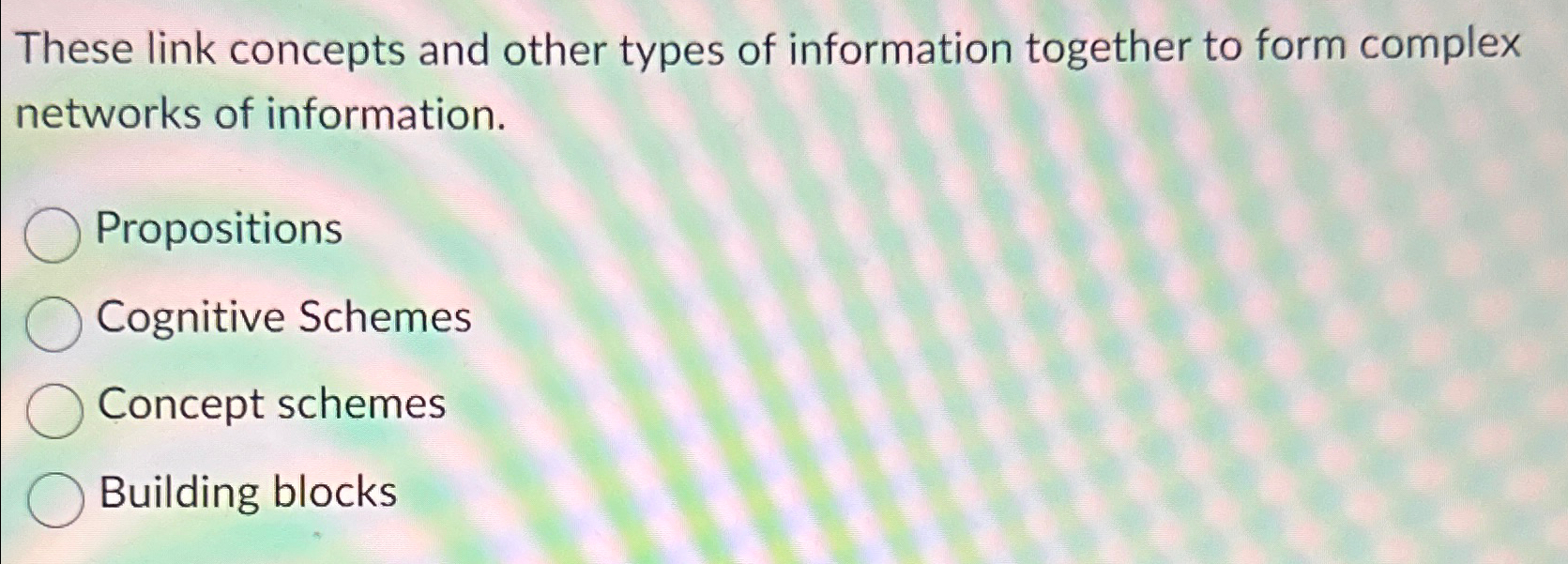 Solved These link concepts and other types of information | Chegg.com