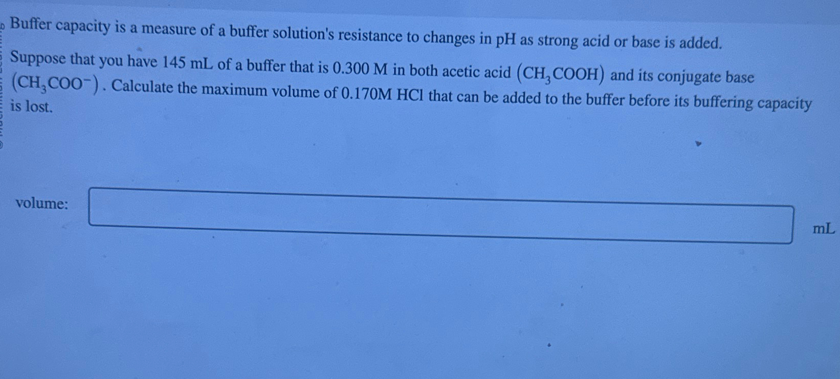 Solved Buffer capacity is a measure of a buffer solution's | Chegg.com