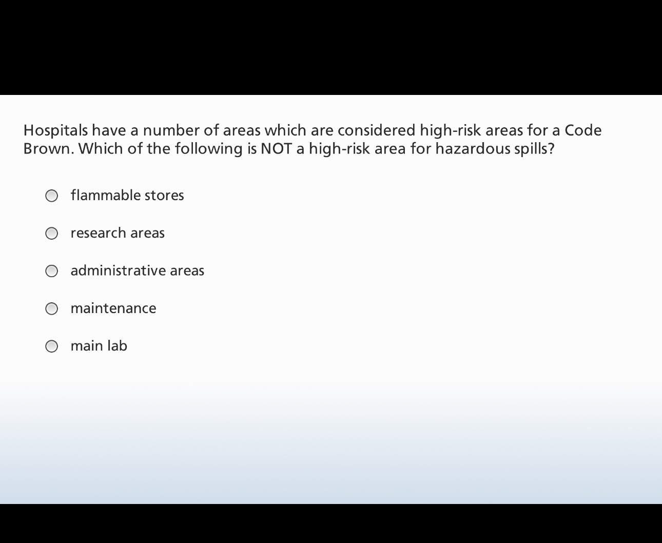 Solved Hospitals have a number of areas which are considered | Chegg.com