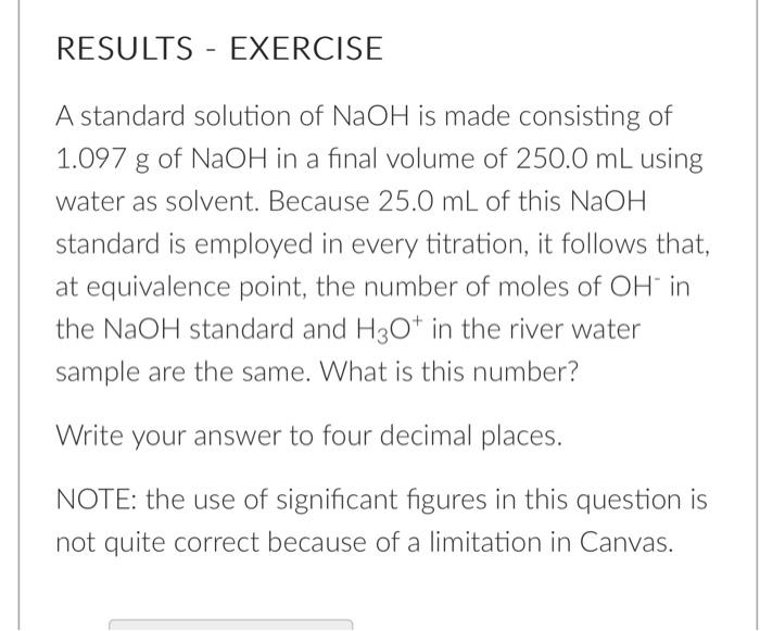Solved A standard solution of NaOH is made consisting of | Chegg.com