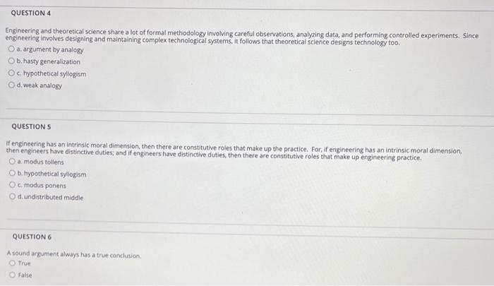 Solved QUESTION 1 All valid arguments are sound True False | Chegg.com