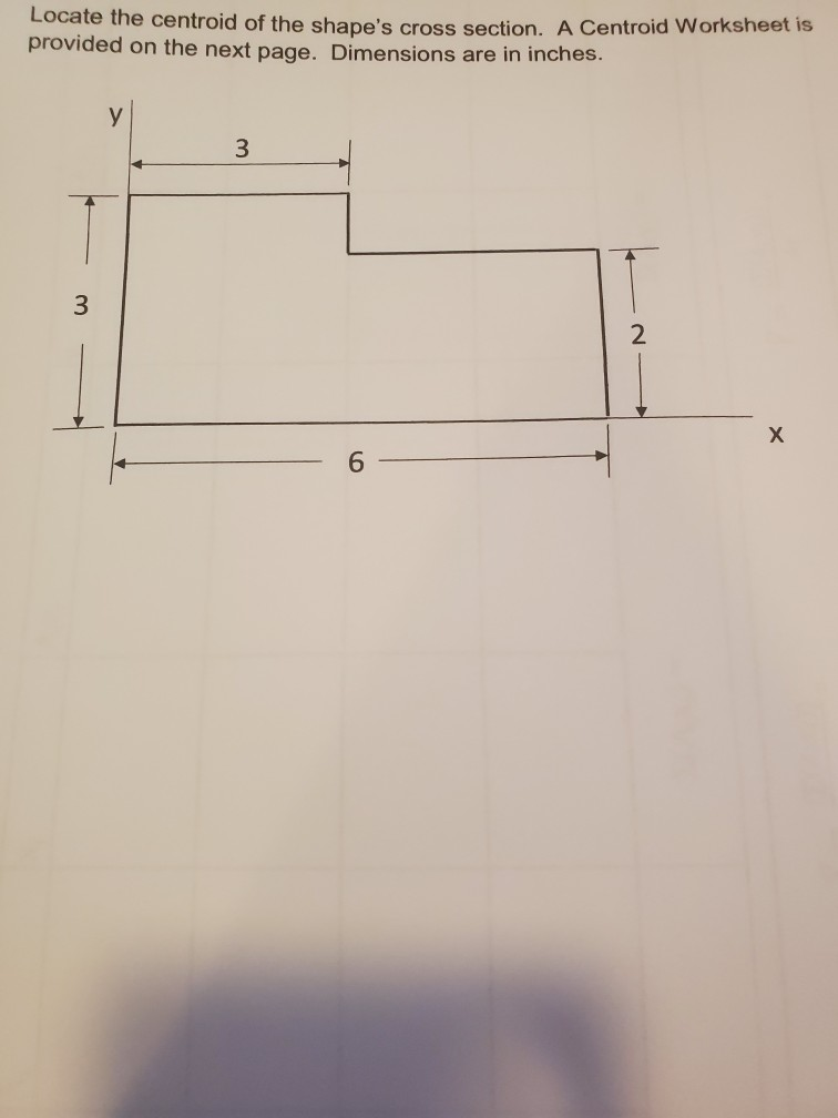 Solved Locate the centroid of the shape's cross section. A | Chegg.com