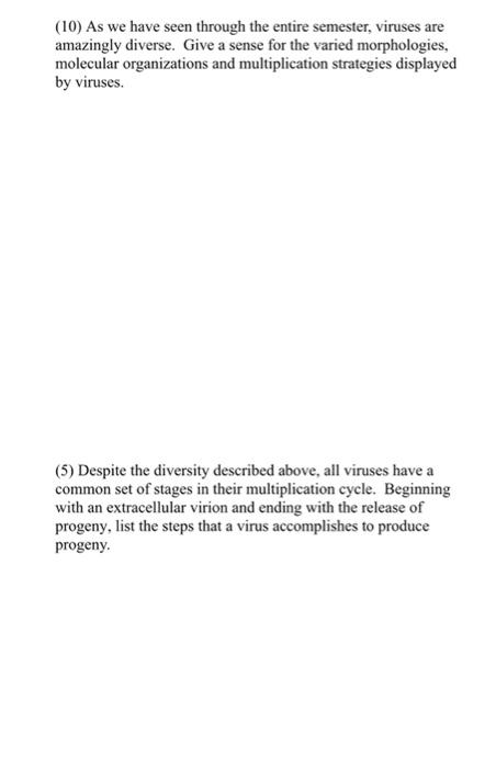 Solved (10) As we have seen through the entire semester, | Chegg.com