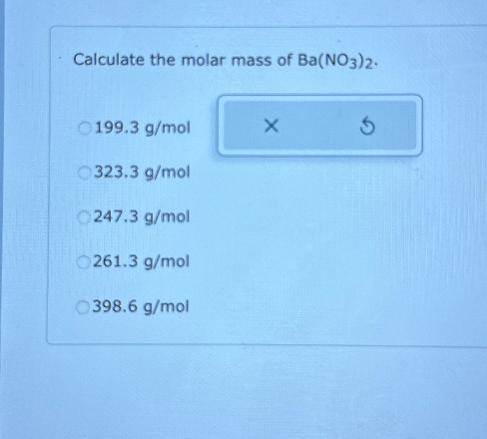Solved Calculate the molar mass of | Chegg.com
