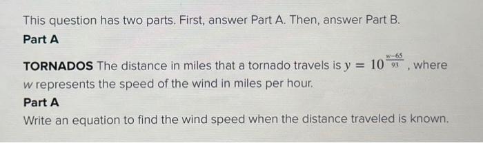 Solved This question has two parts. First, answer Part A. | Chegg.com