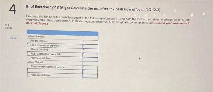Solved Brief Exercise 12-18 (Algo) Calculate the nei | Chegg.com Solved Brief Exercise 12-18 (Algo) Calculate the nei | Chegg.com