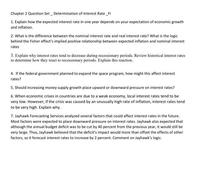 Solved Chapter 2 Question Set__Determination of Interest | Chegg.com
