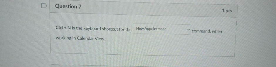 Solved Question 71 ﻿ptsCtrl+N ﻿is the keyboard shortcut for | Chegg.com