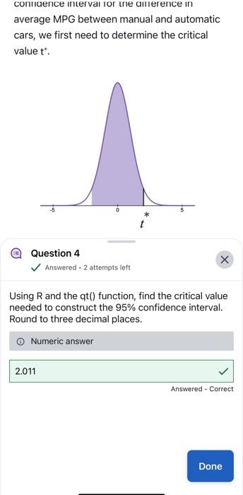 Solved If the conditions for inference are met, the | Chegg.com