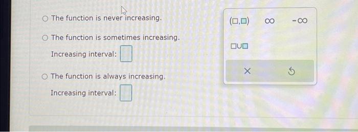 Solved use interval notation to write the intervals over | Chegg.com