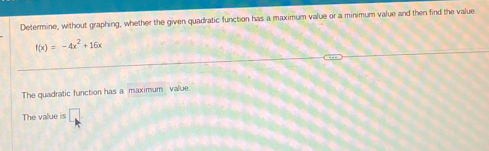Solved Determine, without graphing, whether the given | Chegg.com