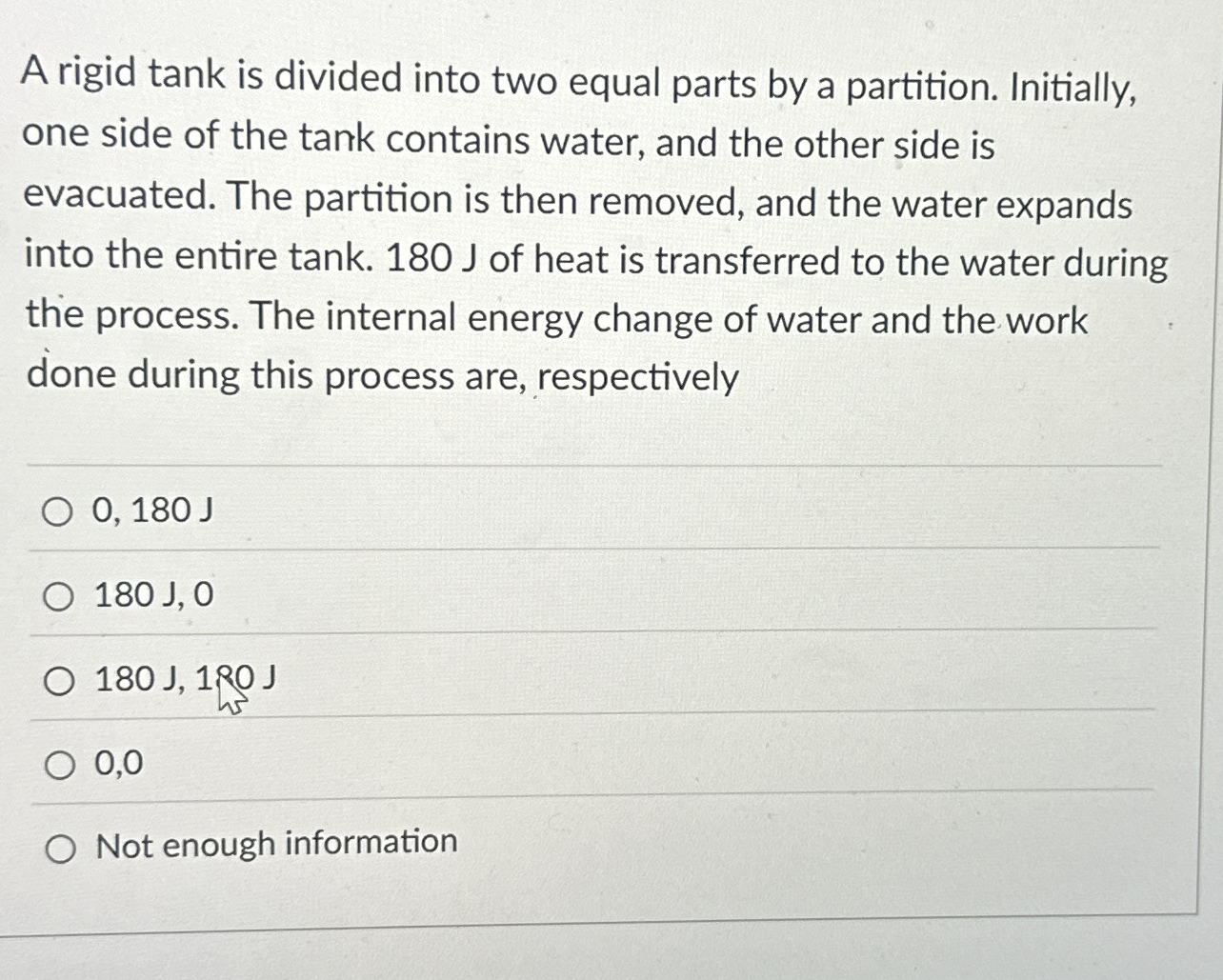 Solved A rigid tank is divided into two equal parts by a | Chegg.com