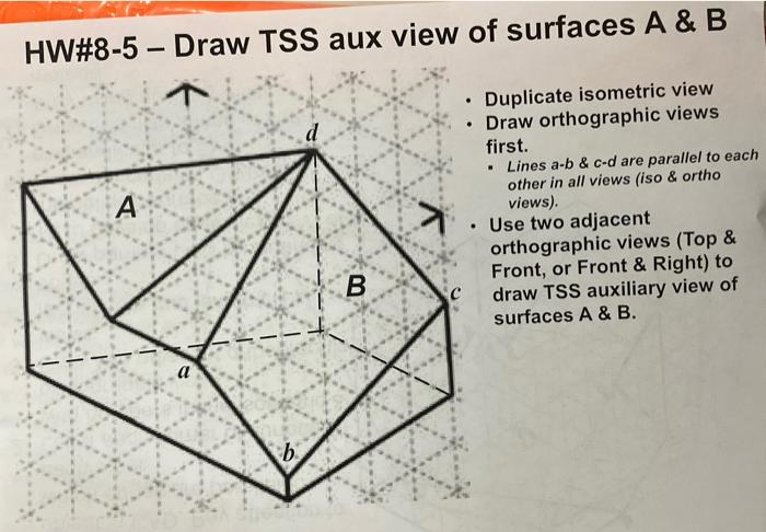 Solved HW\#8-5 - Draw TSS aux view of surfaces A \& B | Chegg.com