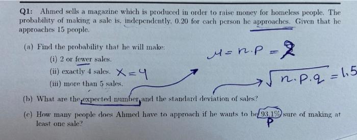 Solved Q1: Ahmed sells a magazine which is produced in order | Chegg.com