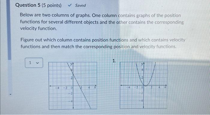 Solved Below are two columns of graphs. One column contains | Chegg.com