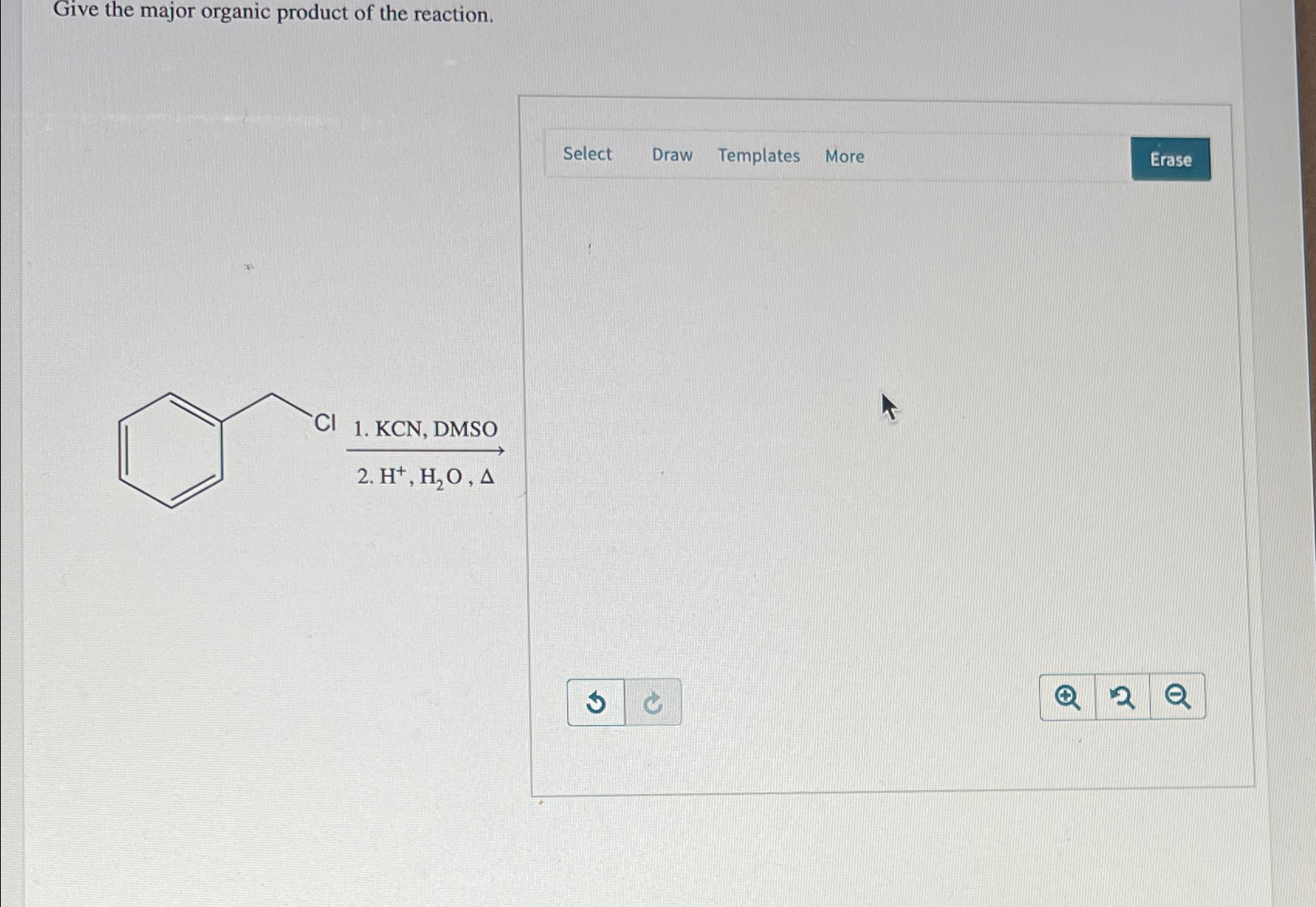 Solved Give the major organic product of the reaction. | Chegg.com