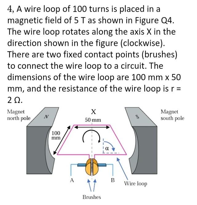 Solved d)If the resistor R remains connected and the speed | Chegg.com