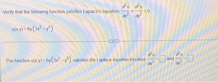 Solved Verify that the following function satisfies | Chegg.com