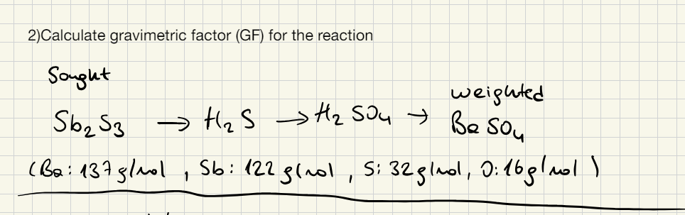 Solved Calculate gravimetric factor (GF) ﻿for the | Chegg.com