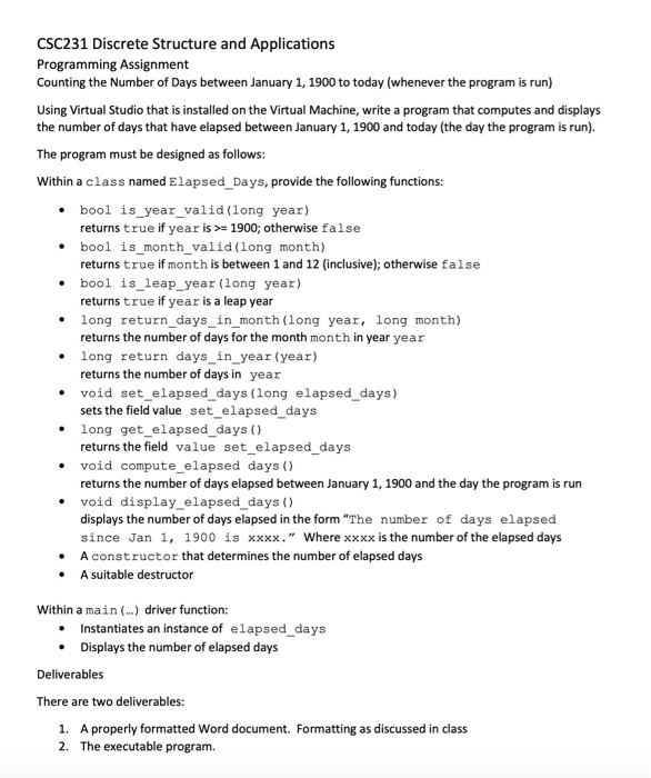 CSC231 Discrete Structure and Applications | Chegg.com