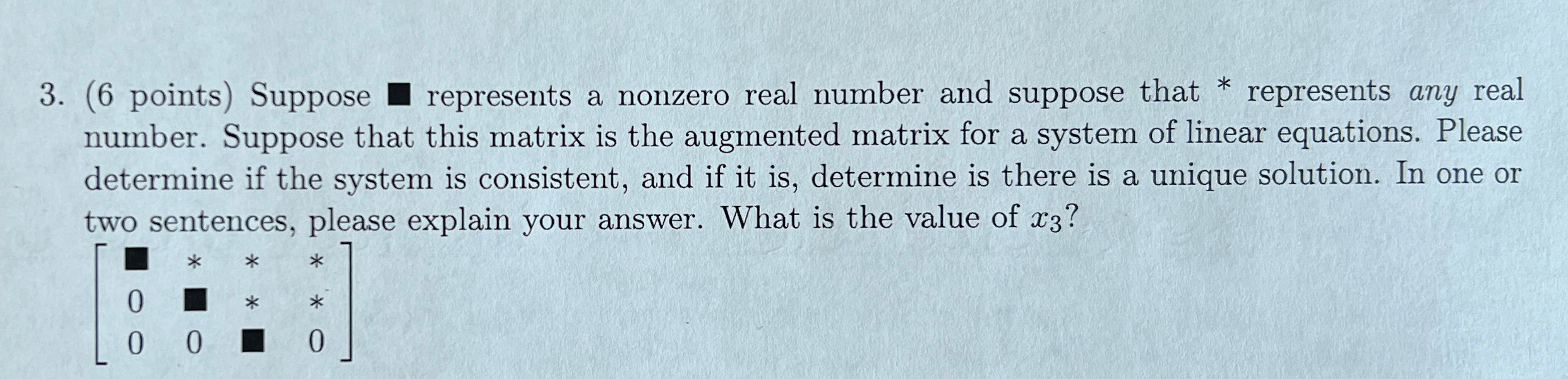 Solved (6 ﻿points) ﻿Suppose represents a nonzero real number | Chegg.com